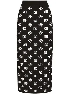 Dolce & Gabbana Jacquard Knitted Midi Skirt