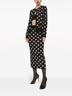 Dolce & Gabbana Jacquard Knitted Midi Skirt