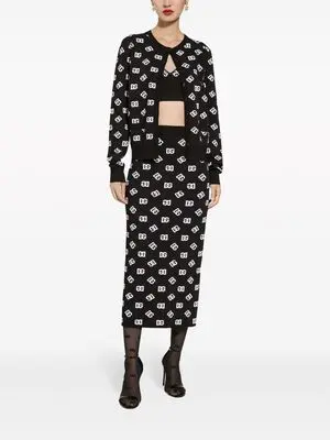 Dolce & Gabbana Jacquard Knitted Midi Skirt