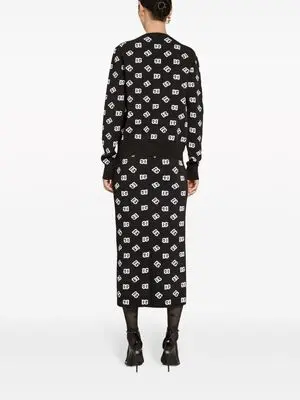 Dolce & Gabbana Jacquard Knitted Midi Skirt
