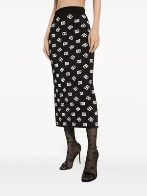 Dolce & Gabbana Jacquard Knitted Midi Skirt