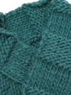 Kiko Kostadinov Aspasia Crochet-Knit Scarf In Blue - 50% Off