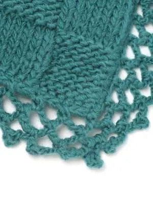 Kiko Kostadinov Aspasia Crochet-Knit Scarf In Blue - 50% Off