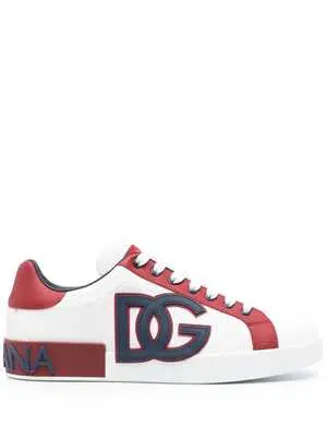 Dolce & Gabbana Logo-appliqué Leather Sneakers