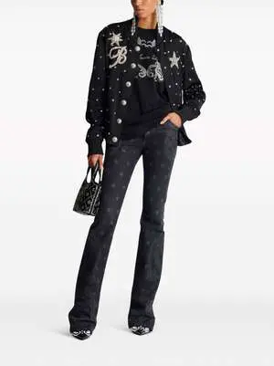 Balmain Star-print Bootcut Jeans