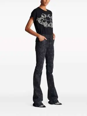 Balmain Star-print Bootcut Jeans