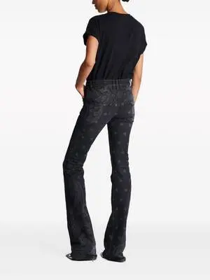Balmain Star-print Bootcut Jeans