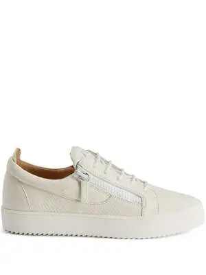 GIUSEPPE ZANOTTI Frankie Double-zip Low-top Sneakers - White