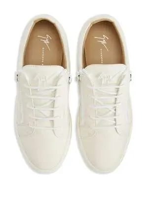 GIUSEPPE ZANOTTI Frankie Double-zip Low-top Sneakers - White