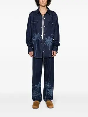 Alanui Graphic-print Straight-leg Jeans