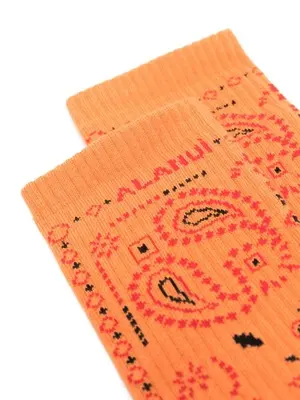 Alanui Bandana Logo Socks