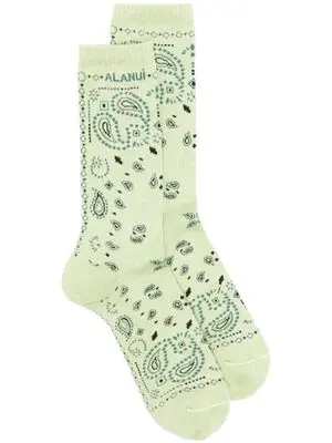 Alanui Bandana Logo Socks