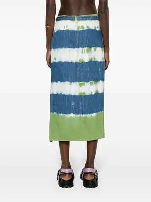 Alanui Magic Journey Denim Wrap Skirt