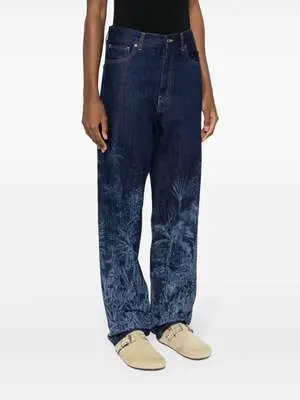 Alanui Jungle Toile De Jouy Straight-leg Jeans