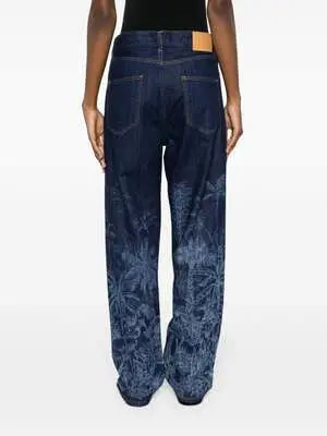 Alanui Jungle Toile De Jouy Straight-leg Jeans