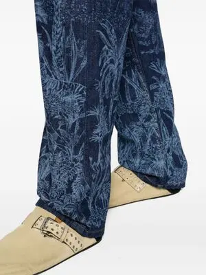 Alanui Jungle Toile De Jouy Straight-leg Jeans