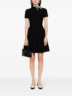 Valentino Garavani Bow-embellished Knit Minidress