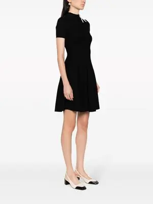 Valentino Garavani Bow-embellished Knit Minidress