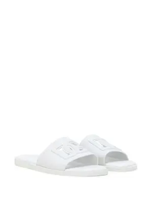 Dolce & Gabbana Logo Embossed Slides - White