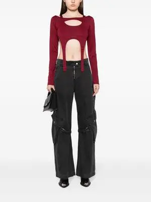 HELIOT EMIL Layered Crop Top - Red