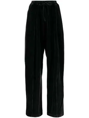 Alexander Wang Logo-appliqué Velour Track Pants
