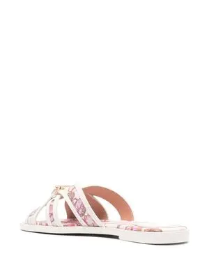 Zimmermann Prisma Floral-print Flat Sandals