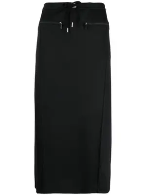 COURREGES Logo-patch Track Midi Skirt