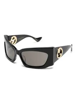 Gucci Geometric Frame Sunglasses - Black