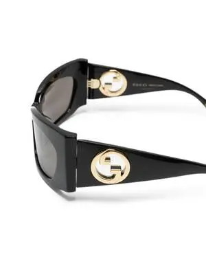 Gucci Geometric Frame Sunglasses - Black