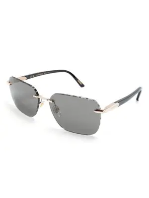 Chopard Logo-engraved Square-frame Sunglasses