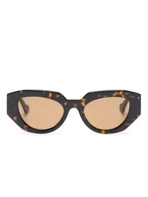 Gucci Geometric Frame Sunglasses - Brown