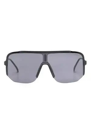Carrera Eyewear 1060/s Logo-print Shield-frame Sunglasses - Black