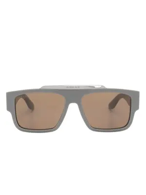 Gucci Square-frame Sunglasses - Grey
