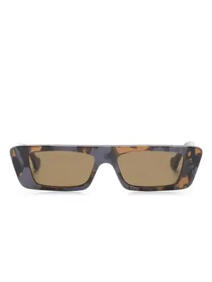 Gucci Tortoiseshell Rectangle-frame Sunglasses - Purple