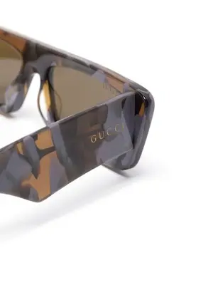 Gucci Tortoiseshell Rectangle-frame Sunglasses