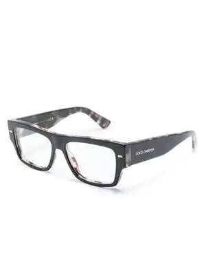 Dolce & Gabbana Rectangle-frame Glasses - Black