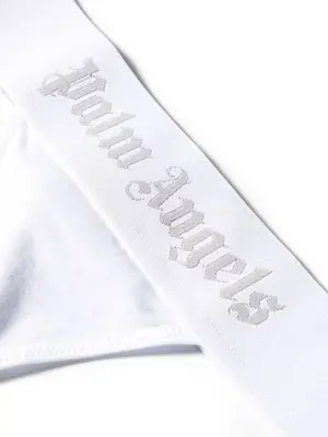 Palm Angels Logo-waistband Jersey Thong