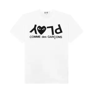 Play Comme Des Garcon Inverted Text T-shirt - White