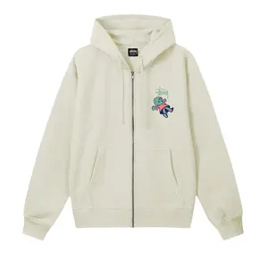 StÜssy Graphic Zip Hoodie - Cream