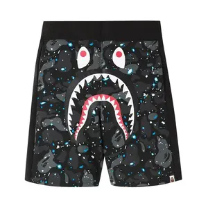 A BATHING APE Space Camo Shark Sweat Shorts