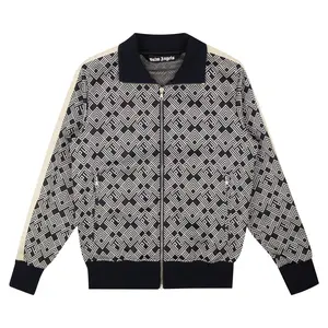 Palm Angels Pa Jacquard Track Jacket - Blue