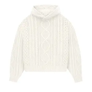 Fear Of God Cable Knit Hoodie - Cream
