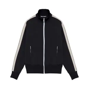Palm Angels Curved Logo Track Jacket - Black