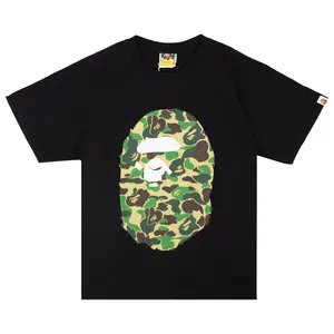 A BATHING APE Abc Camo Big Ape Head Tee - Black