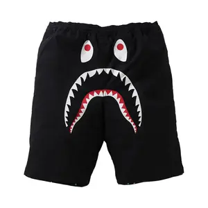 A BATHING APE Space Camo Shark Reversible Shorts - Black