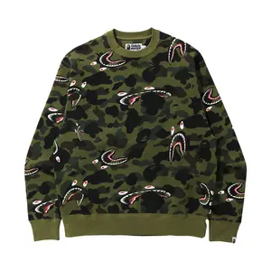 A BATHING APE 1st Camo Shark Relaxed Crewneck - Green