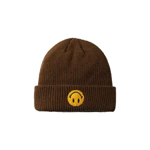 MARKET Smiley Upside Down Beanie - Brown
