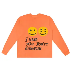 CACTUS PLANT FLEA MARKET I Like You You're Different Long-sleeve Tee 'neon - Orange