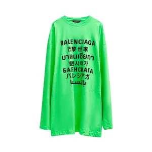 Balenciaga Languages Long-sleeve T-shirt 'fluo - Green