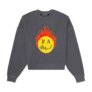 Palm Angels Burning Head Crewneck - Black